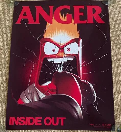 Mondo Disney Pixar Inside Out Anger By Phantom City Creative Poster 128