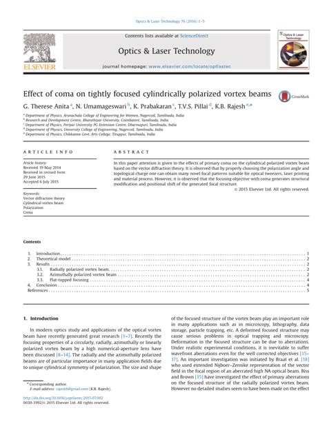 Pdf Tight Focusing Of Cylindrical Vector Beam With High Na Lens Axicon