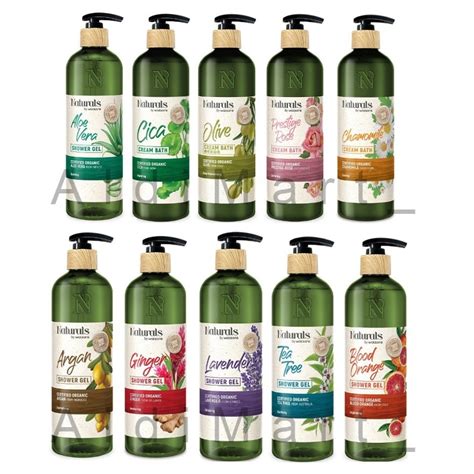 Naturals By Watsons Cream Bath Shower Gel 490ml Argan Rose Aloe Vera