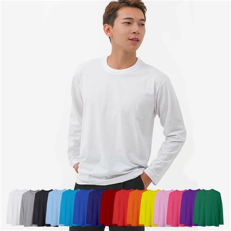 패션꿀딜 무지 면티 긴팔 수 라운드 티셔츠 흰티 면티 이너티 컬러 남녀공용 티몬