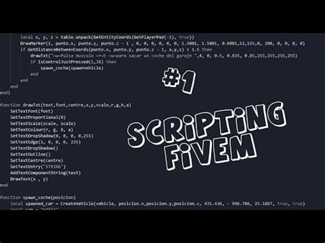 COMO CREAR TU PRIMER SCRIPT PARA FIVEM 1 FiveM Scripting YouTube