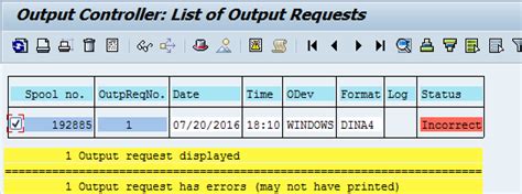 Spool Request Error Sap Community