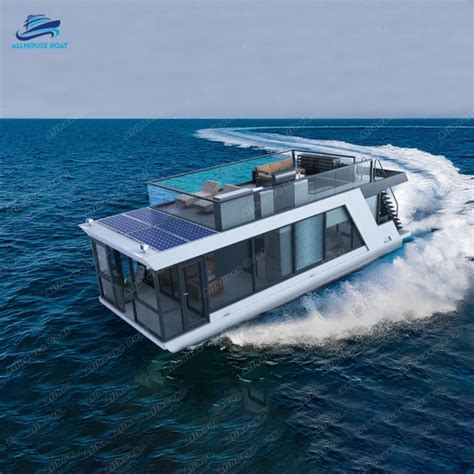 Allhouse New Design Luxury Pontoon Party Houseboat Folating Hotel