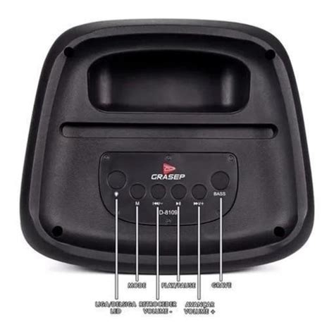 Caixa De Som Bluetooth Grasep Rgb D 6111