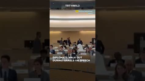 Diplomats Walk Out In Protest During Israels Speech At The Un World News