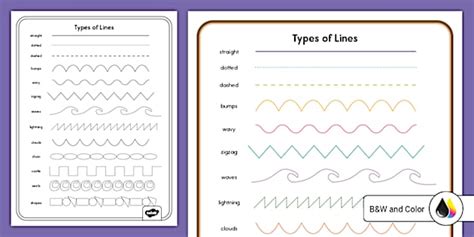 Art Skills Types Of Lines Poster Professor Feito Twinkl