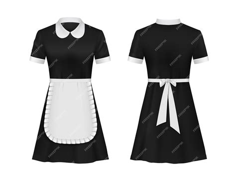 Premium Vector Maid Waitress Uniform Hotel Worker Dress Clothes