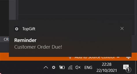 Scheduled Notifications In Windows 10 Vbnet Stack Overflow