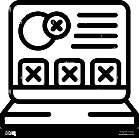 Laptop Deleting Media Icon Outline Vector Web Delete People Network