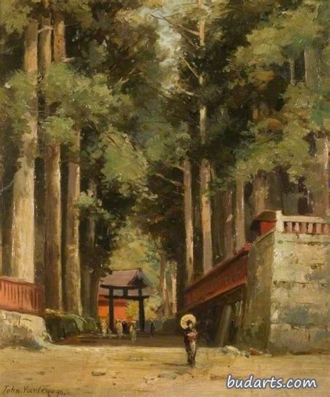 柳杉大道通往日本日兴市前原诚司庙 John Varley II 画园网