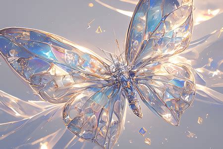 金边水晶蝴蝶插画图片下载 正版图片601067962 摄图网