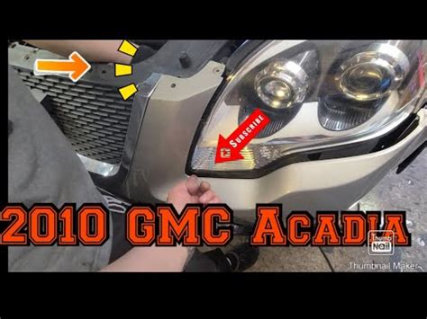 2010 GMC Acadia How To Remove Bumper Skin Headlights To Install HID