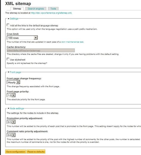 Seo With Drupal For Web Developers Xml Sitemap Module Html Goodies