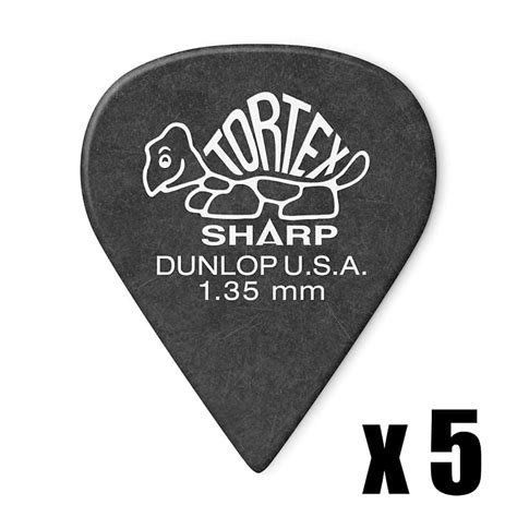 Jim Dunlop Tortex Sharp Picks 1 35mm 5 Pack Reverb