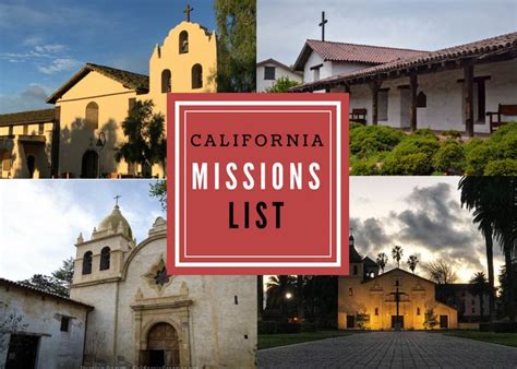 California Mission List Photos Locations Founders California