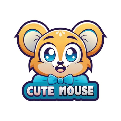 A Cute Mouse Logo With The Words Cute Mouse 53950326 Vector Art At Vecteezy