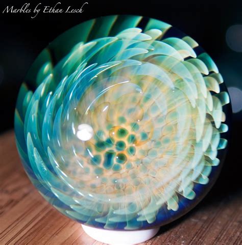 1 45 HANDMADE MARBLE SIGNED BY ETHAN LESCH BOROSILICATE BORO ART