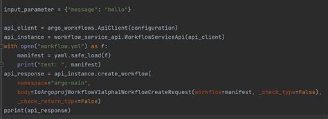 How To Submit A Workflow With Input Parameter By Argo Python Sdk