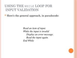 Control Structure While Loop And Do While Loop Pptx