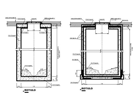 A Section View Of Mailbox Plan Is Given In This Autocad Drawing File