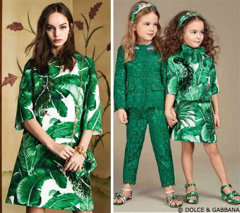 Dolce And Gabbana Girls Mini Me Banana Leaf Collection