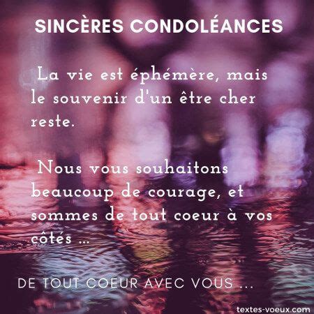 Beaux messages condoléances touchantes Mots de soutien deuil et mort