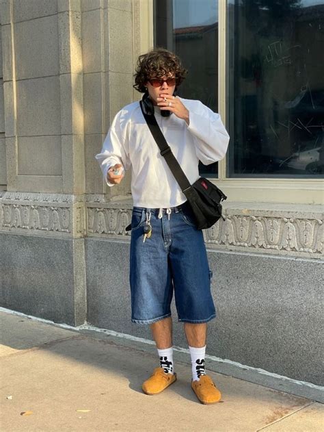 Jorts Mens Outfits Streetwear Style Men Baggy Shorts Outfit Street