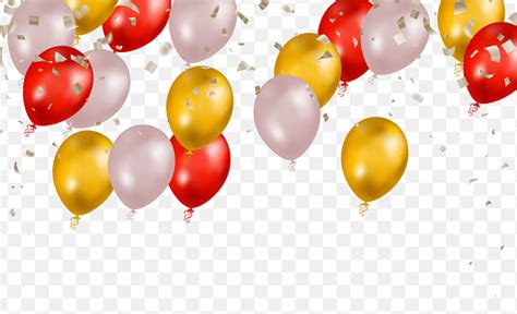 사실적인 비행 헬륨 풍선으로 골드 색상과 핑크 레드를 디자인하십시오 축하 축제 배경 인사말 배너 카드 포스터 공휴일에 대한 스톡