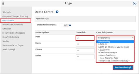 Quota Management Questionpro Survey Tools