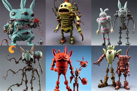 A Lovecraftian Scary Giant Mechanized Bunny From Stable Diffusion