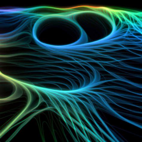 Abstract Representation Of Technology And Big Data Swirling Lines Nodes