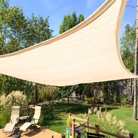 Buy Amagenix Sun Shade Sails Canopy Cream Rectangle Outdoor Shade