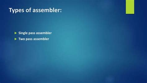 Single Pass Assembler Pptx Programming Languages Computing