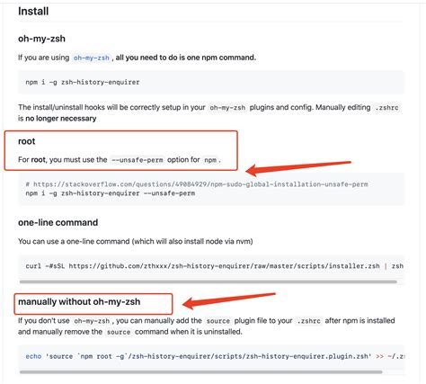 Install As Root But Oh My Zsh Only On Users Issue Zthxxx Zsh History Enquirer GitHub