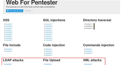 Pentesterlab Write Up Web For Pentester I File Upload LDAP XML