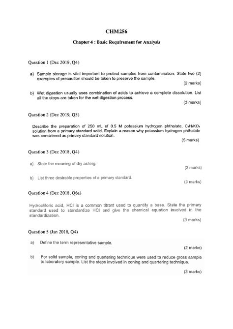 CHM256 Chapter 4 Tutorial Diploma In Science CHM Chapter 4 Basic