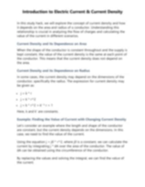 Solution Current Electricity 01 Introduction To Electric Current