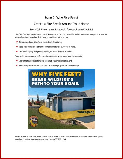 Zone Zero Why Five Feet From Cal Fire 2025 University City News