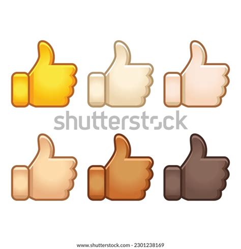 Different Mood Emoji Emotional Thumbs Emoji Stock Vector Royalty Free
