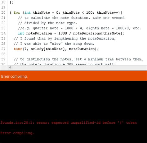Error Expected Declaration Before Token Programming Arduino Forum