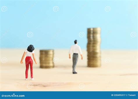 Gender Pay Equality Concept Wage Discrimination Stock Image Image Of