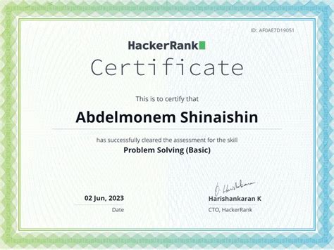 Abdelmonem Shinaishin On Linkedin Hackerrank Cprogramminglanguage