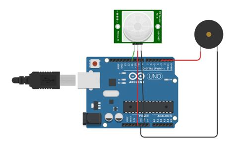 Circuit Design Thief Detection System Tinkercad