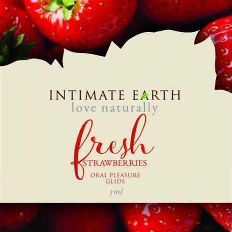 Intimate Earth Strawberry Flavored Glide Foil Pack 10oz Popular Sex
