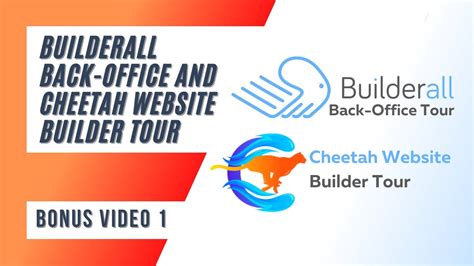 Builderall Back Office And Cheetah Website Builder Tour Youtube