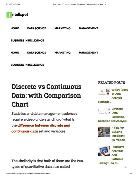Discrete Vs Continuous Data Definition Examples And Difference