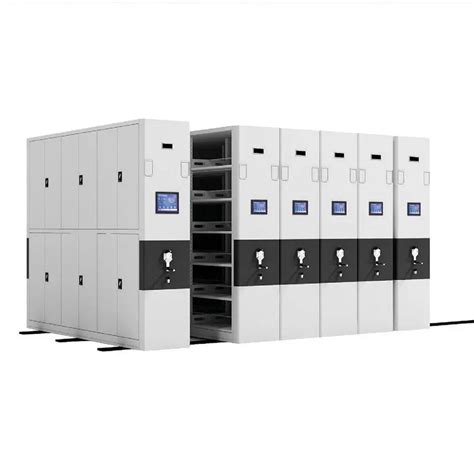 High Density Office Filing Cabinet Mechanical Mobile Shelving Mobile