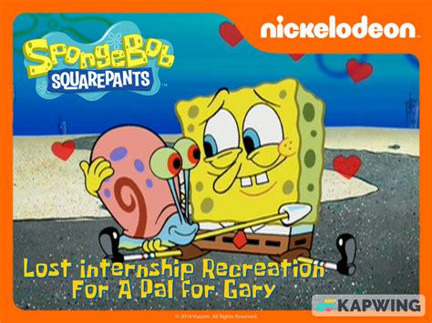 Spongebob Squarepants Lost Internship Recreation For A Pal For Gary