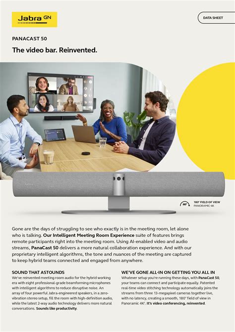 Jabra Panacast K Intelligent Video Bar All In One Video Conference Camera Panoramic Multi