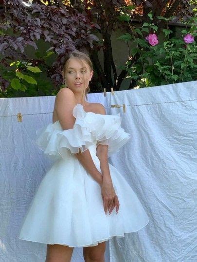 Peggi Dress Short Wedding Dress Mini Wedding Dress Puff Dress Organza